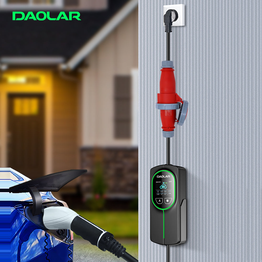 Daolar EV Ladegerät Adapter 5 Pins CEE auf Schuko Stecker 3 Phase auf ...